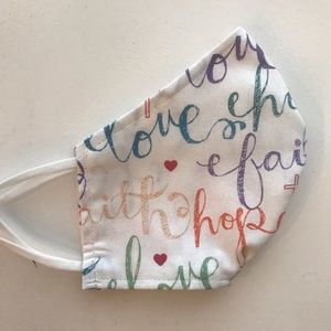 AtticFabricsCo | Accessories | Adjustable Faith Hope Love Face Mask ...
